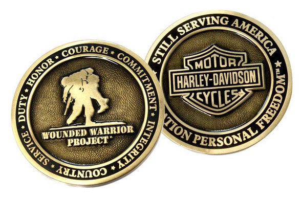 Harley-Davidson® Bar & Shield Wounded Warrior Project Challenge Coin ...
